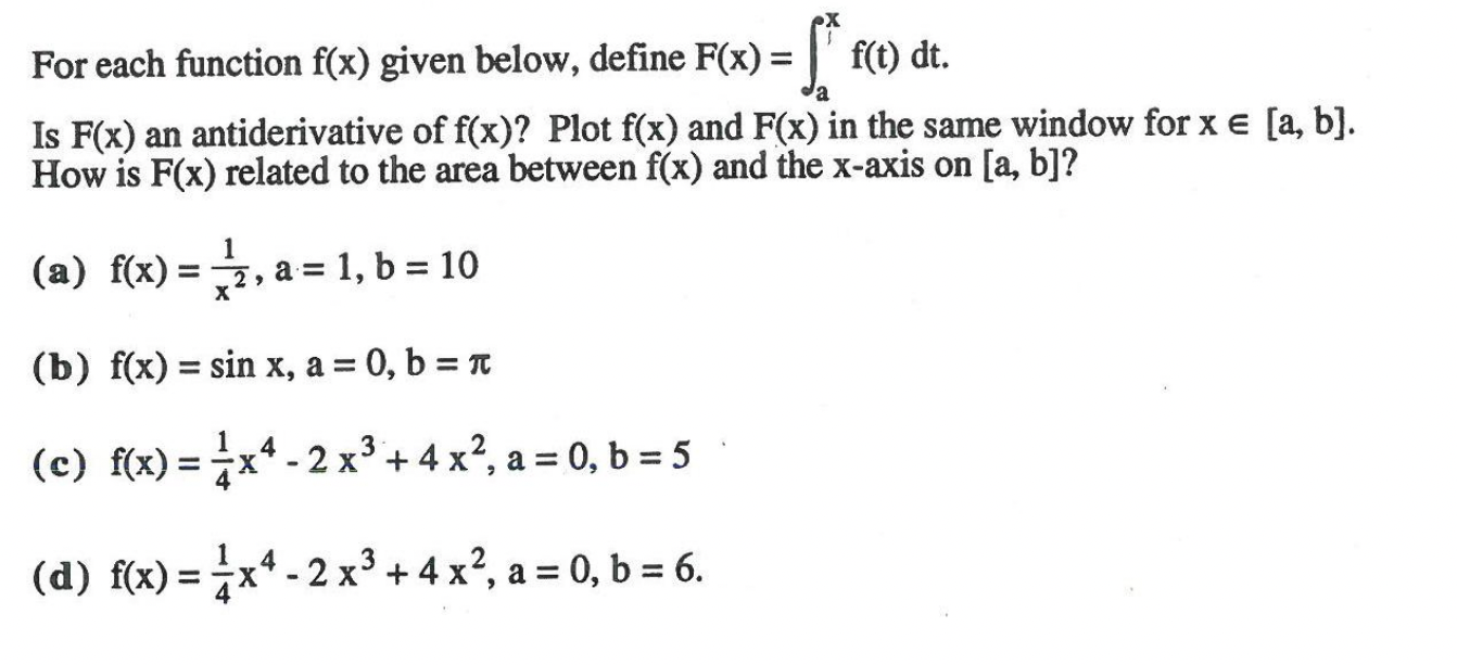 Solved For each function f(x) given below, define | Chegg.com