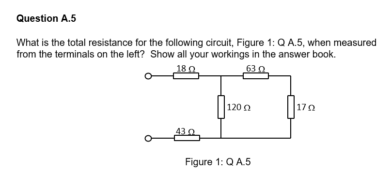 Solved What is the total resistance for the following | Chegg.com