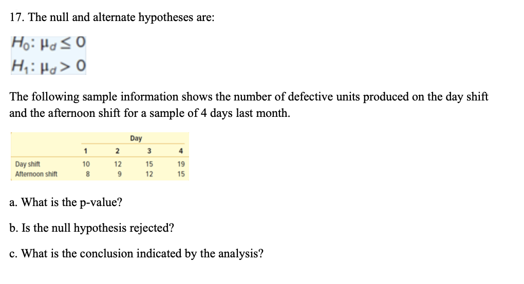 Solved The null and alternate hypotheses | Chegg.com