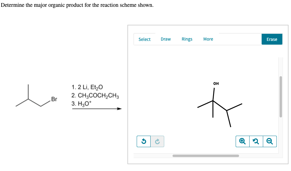 Solved Determine The Major Organic Product For The Reaction