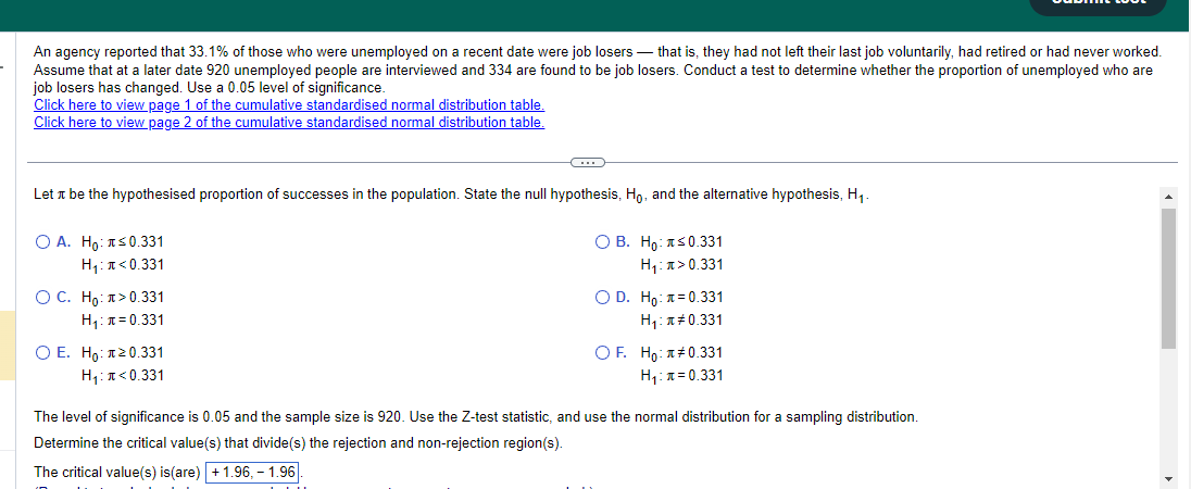 Solved Cumulative Probabilities for Negative | Chegg.com