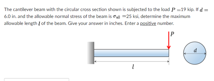 Solved The cantilever beam with the rectangular cross | Chegg.com