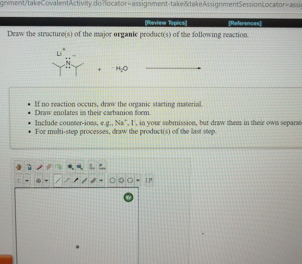 Solved Review Topics) References] Draw the structure(s) of | Chegg.com