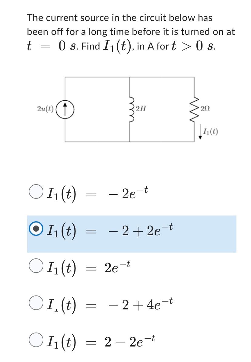 Solved The current source in the circuit below has been off | Chegg.com