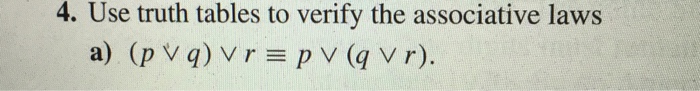 Solved 3. Use truth tables to verify the commutative laws | Chegg.com