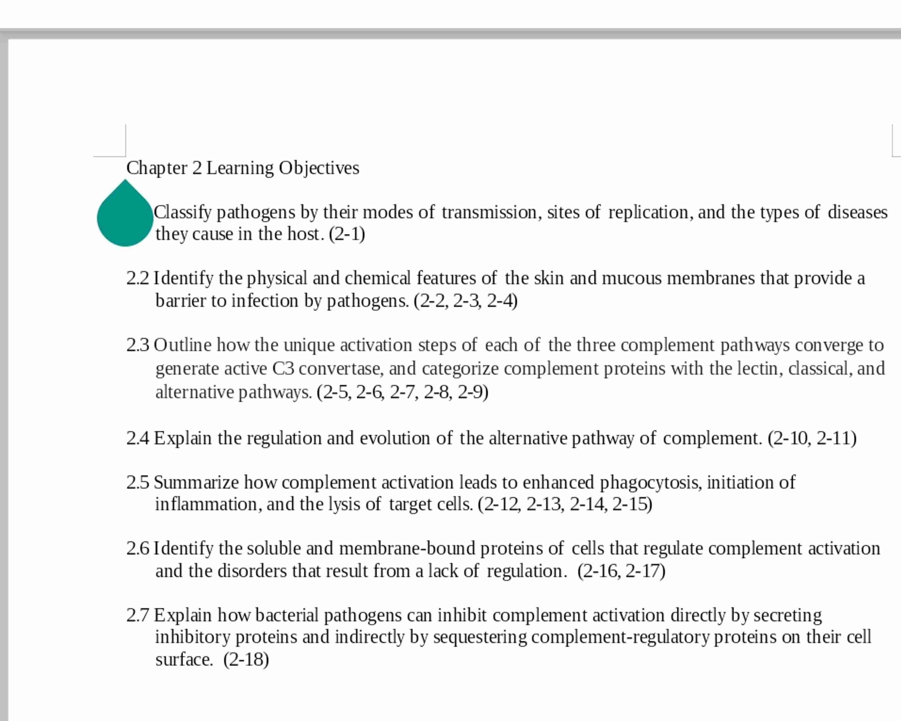 Solved Chapter 2 ﻿Learning ObjectivesClassify pathogens by | Chegg.com