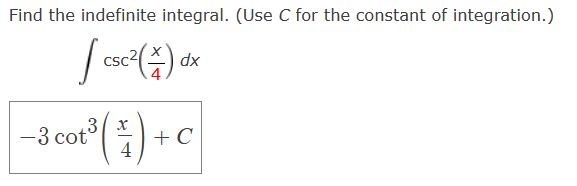 Solved Find the indefinite integral. (Use C ﻿for the | Chegg.com