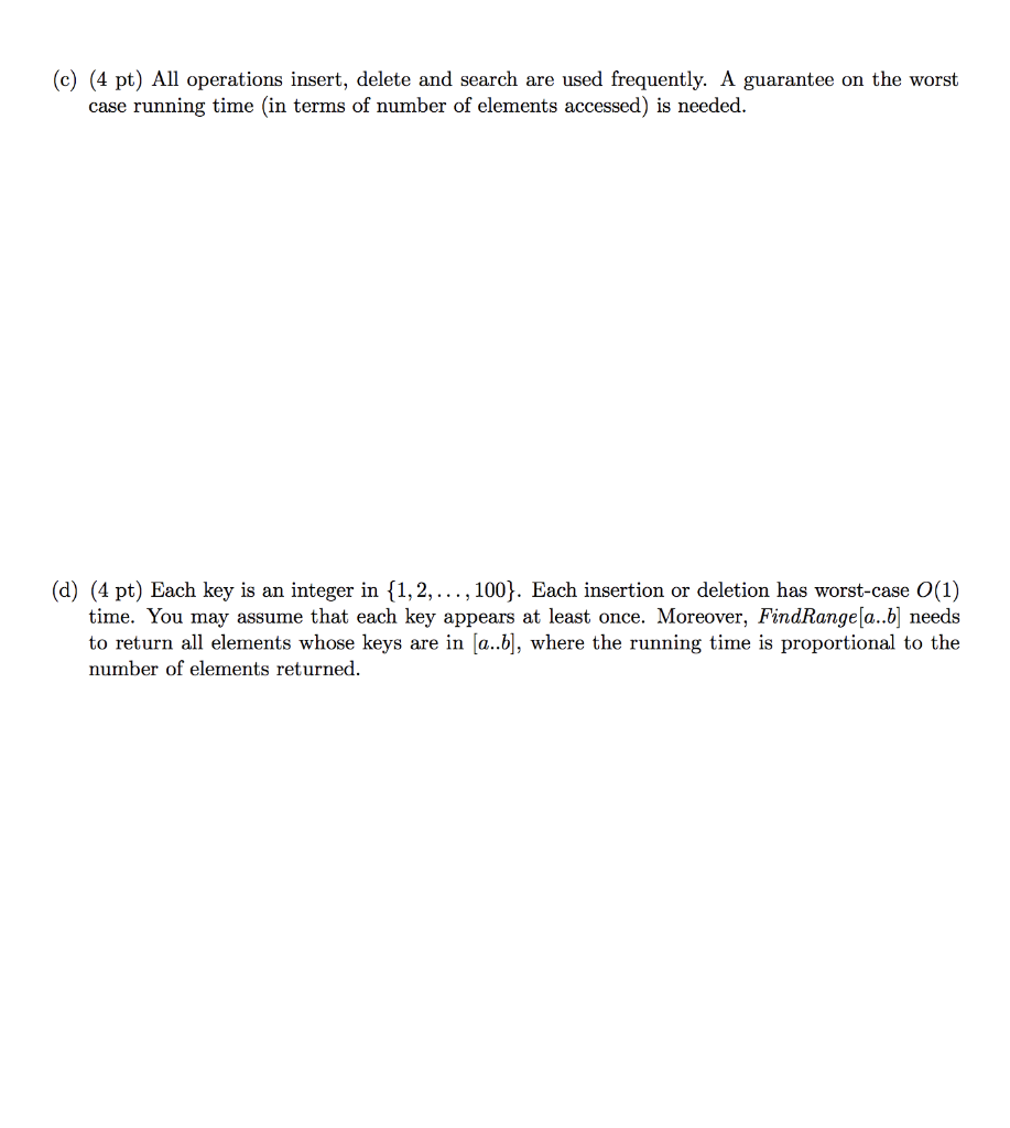 Solved 2 Dictionary Abstract Datatype (16 points) Recall | Chegg.com