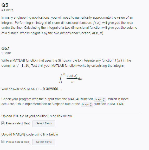 Solved Q5 4 Points In many engineering applications, you | Chegg.com