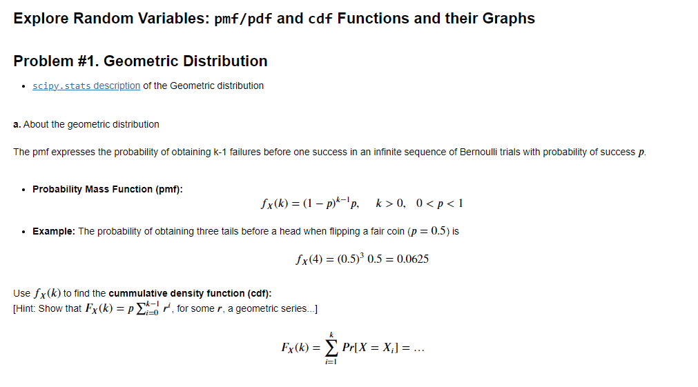Solved Explore Random Variables Pmf Pdf And Cdf Functions