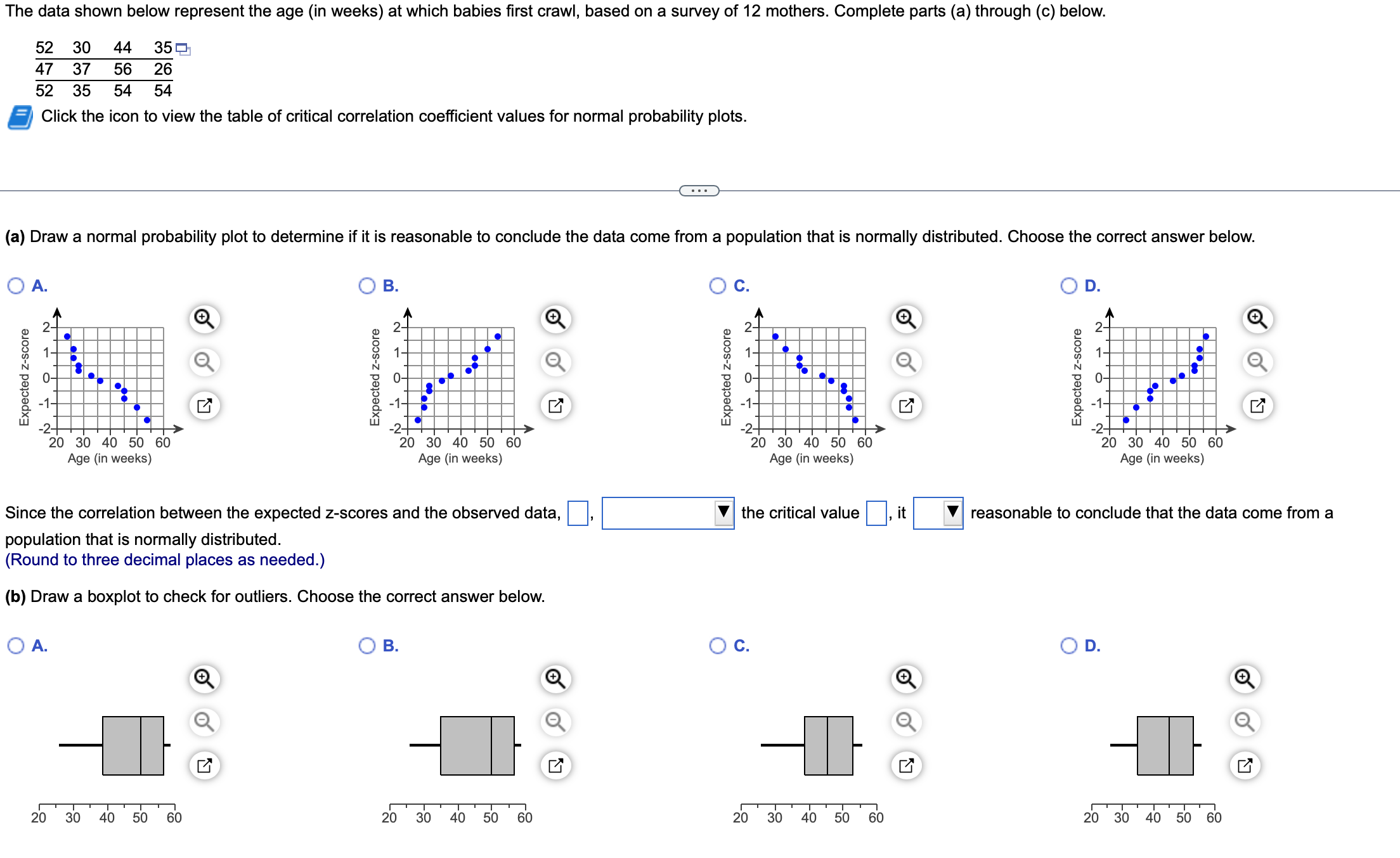 Solved Click the icon to view the table of critical | Chegg.com
