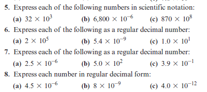 Solved 5. Express each of the following numbers in | Chegg.com