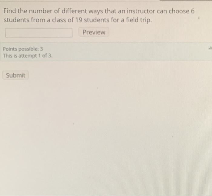 Solved Find the number of different ways that an instructor | Chegg.com