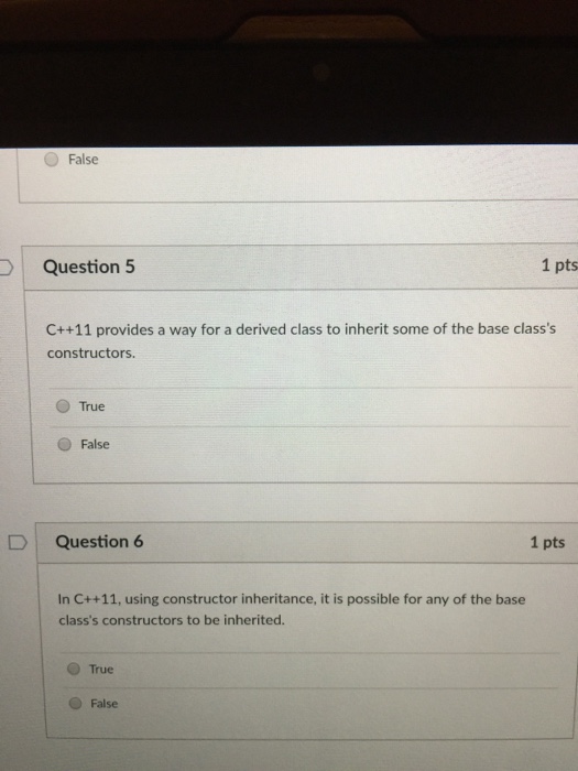 Solved O False D Question 5 1 Pts C 11 Provides A Way For A