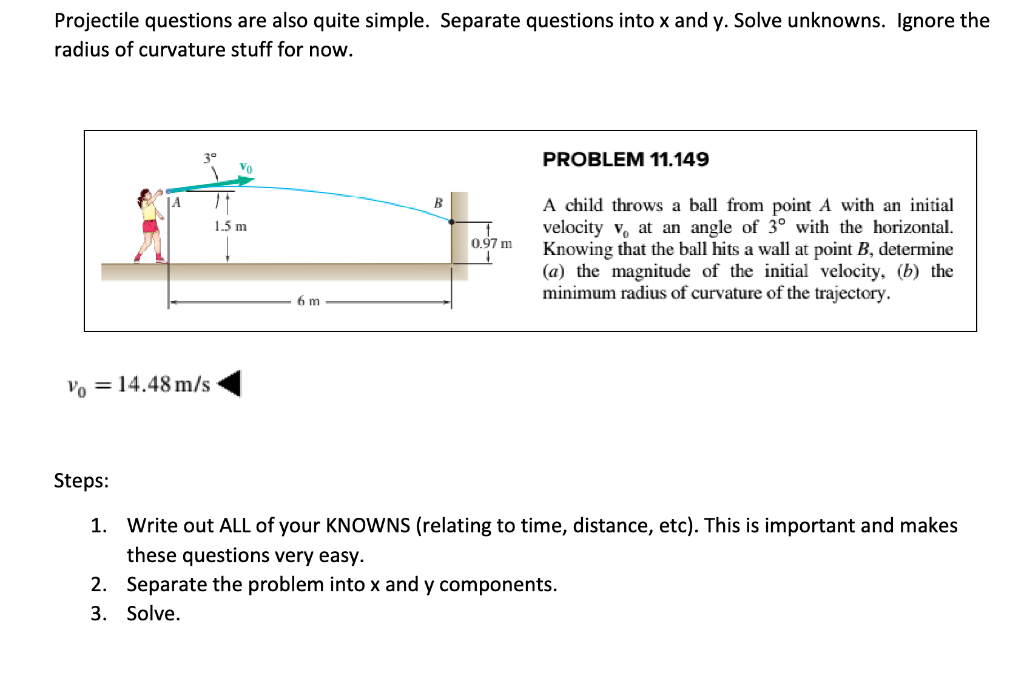 Solved Projectile questions are also quite simple. Separate | Chegg.com