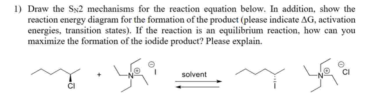 Solved 1) ﻿Draw the \( \mathrm{S}_{\mathrm{N}} 2 \) | Chegg.com