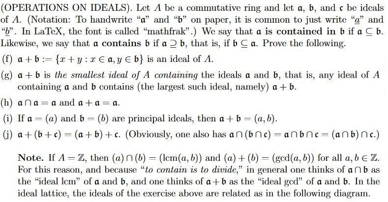 Solved (OPERATIONS ON IDEALS). Let A be a commutative ring | Chegg.com