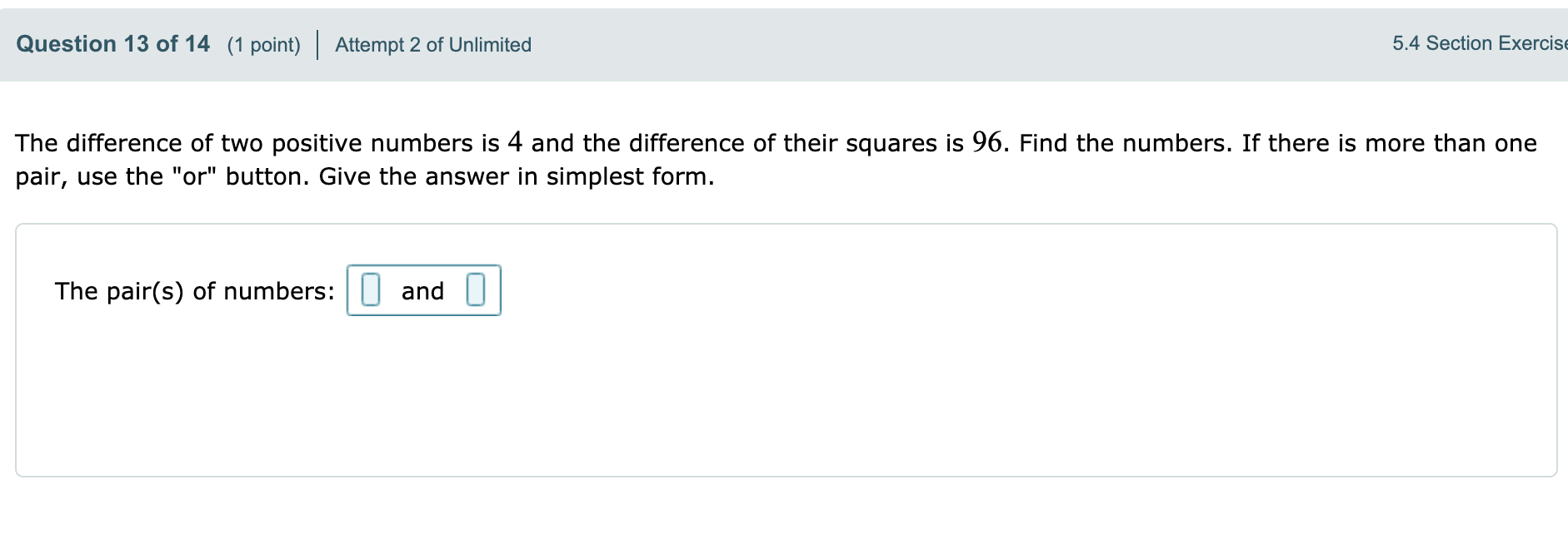 Solved Question 12 of 14 (1 point) Attempt 2 of Unlimited | Chegg.com