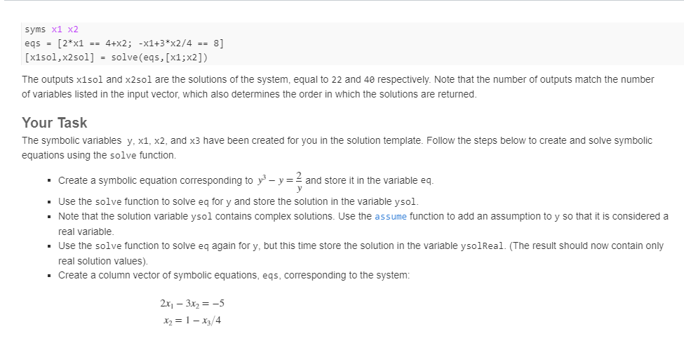 Solved My Solutions Solving Equations Symbolically One of | Chegg.com