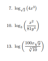 Solved Expand the given logarithm and simplify. Assume when | Chegg.com