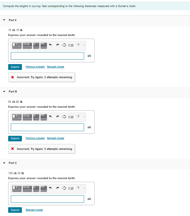 Solved Compute the lengths in survey feet corresponding to | Chegg.com