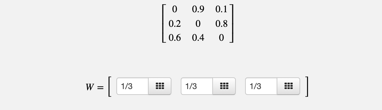 Solved (1 point) Find the vector of stable probabilities for | Chegg.com