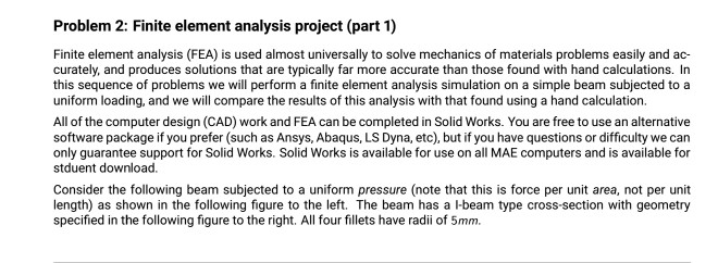 Problem 2: Finite element analysis project (part 1) | Chegg.com