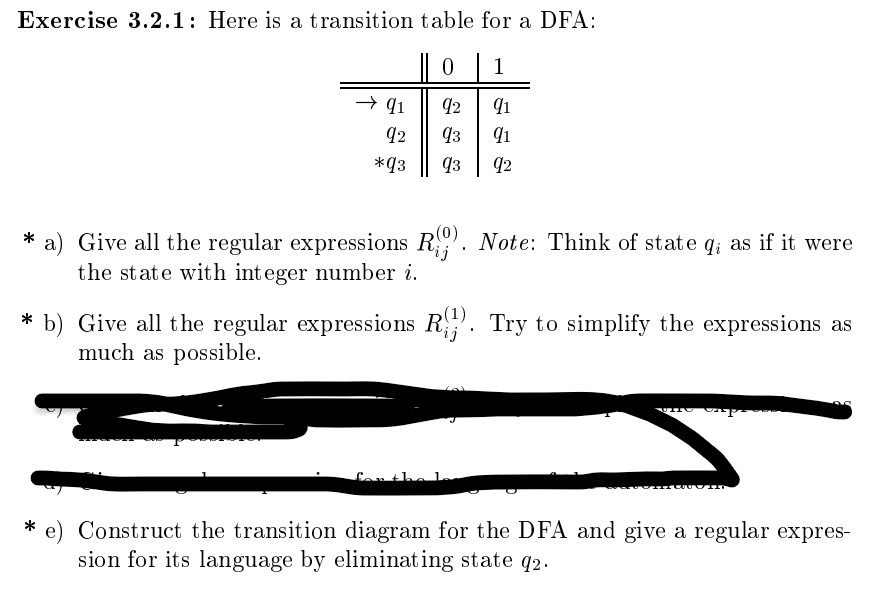 Solved Exercise 3.2.1: Here is a transition table for a DFA: | Chegg.com