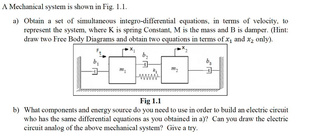 Solved Obtain a set of simultaneous integro-differential | Chegg.com
