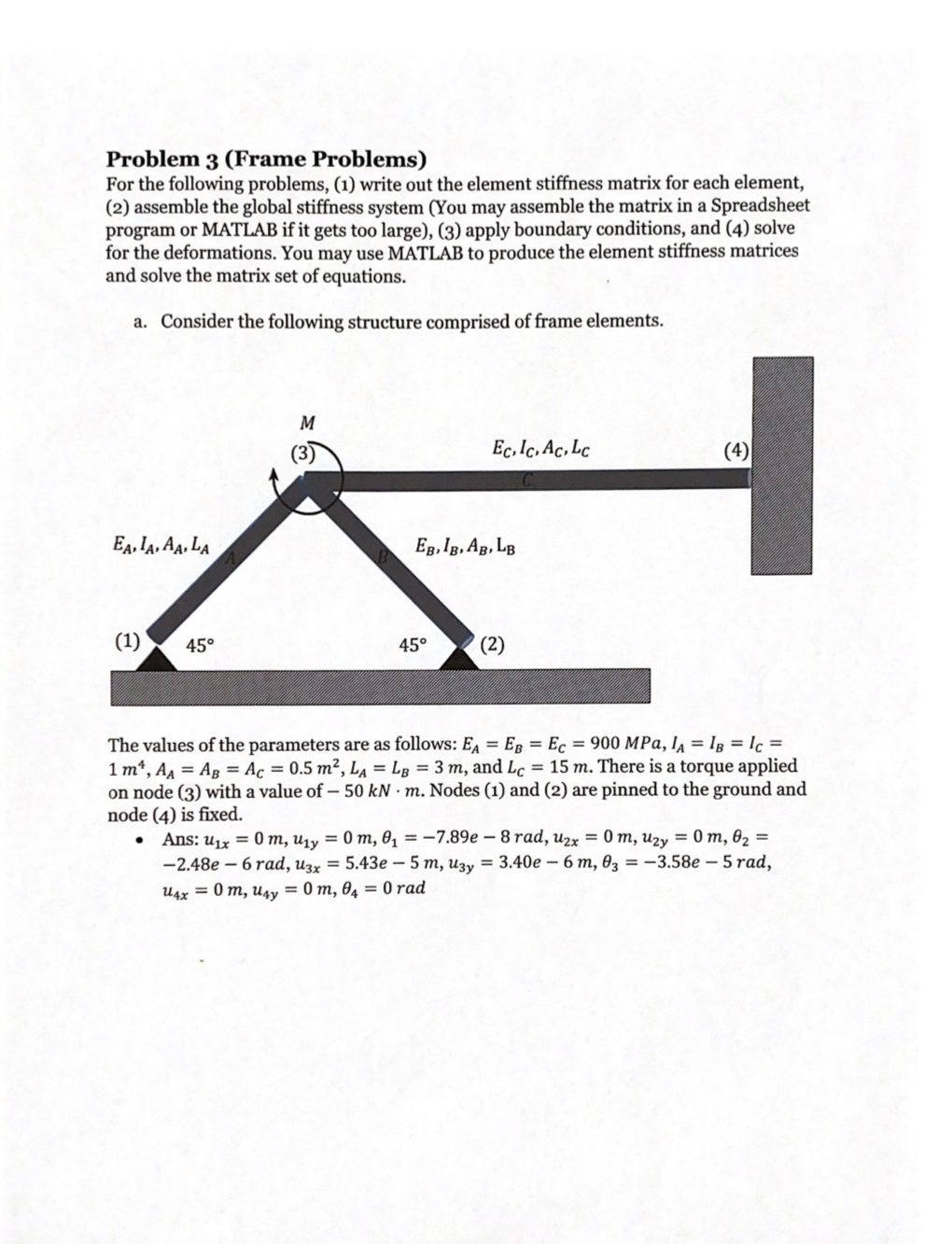 Problem 3 (Frame Problems) For the following | Chegg.com