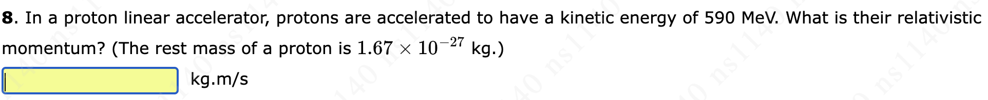 Solved 8. In a proton linear accelerator, protons are | Chegg.com
