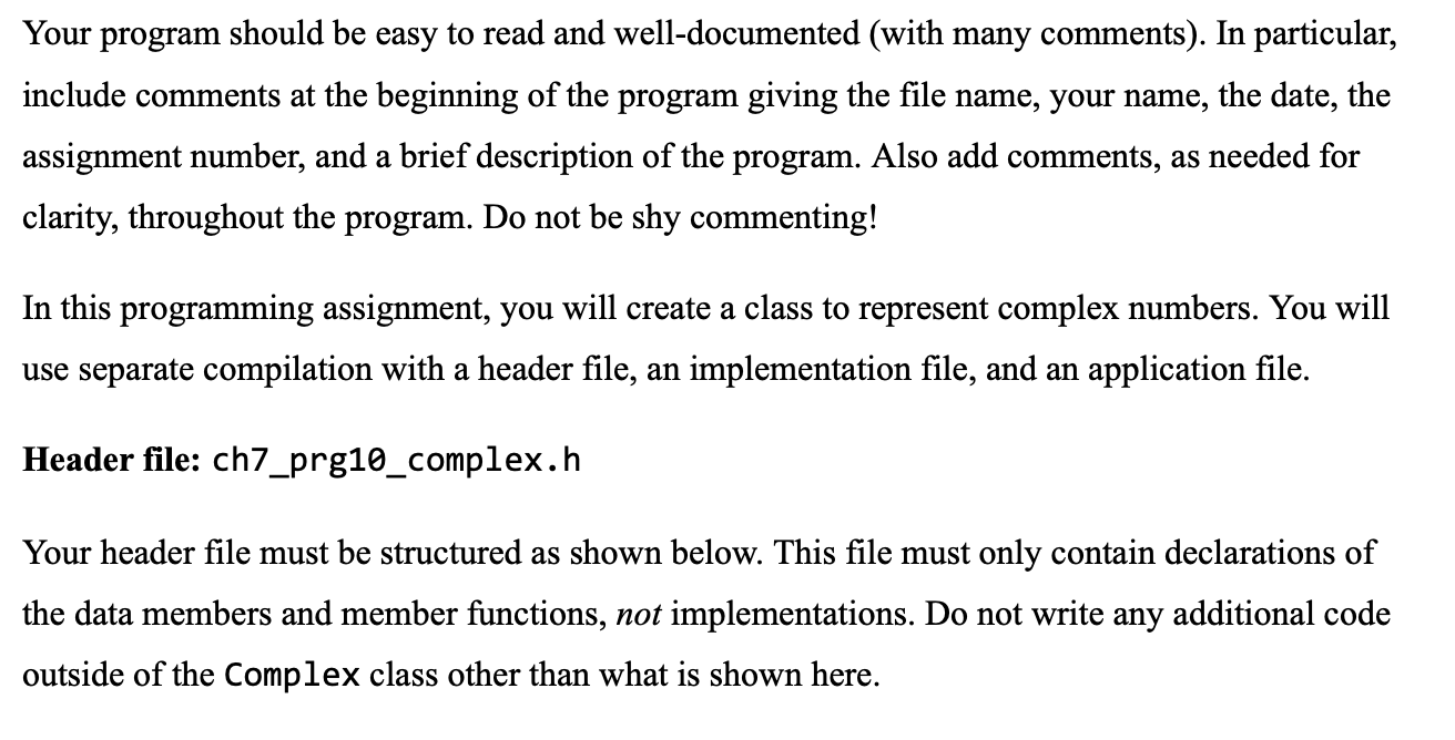 Solved Your program should be easy to read and | Chegg.com