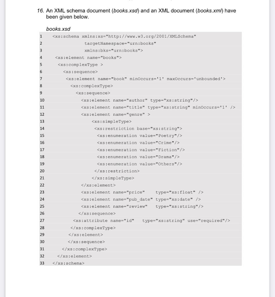 Solved 1 2 3 4 5 books.xml book001 Awriter The | Chegg.com
