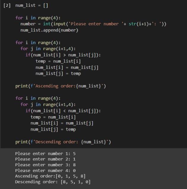 Solved [2] num_list =[] | Chegg.com