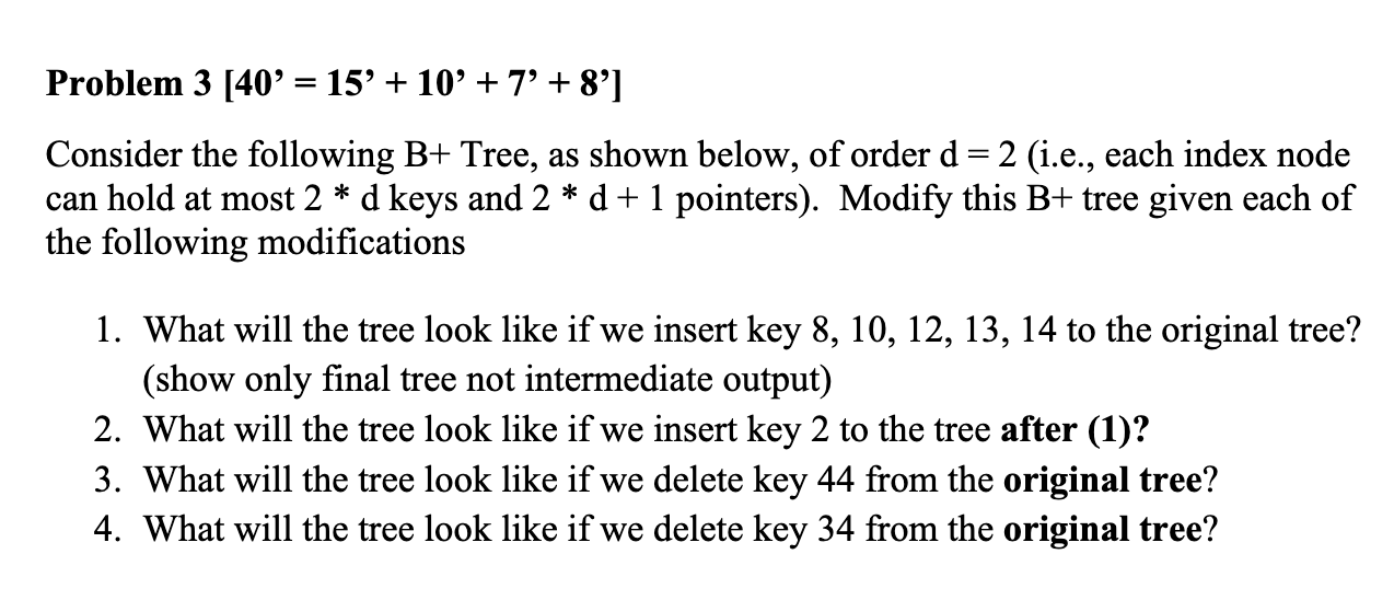 Solved Problem 3 [40' = 15° +10° +7° + 8'] Consider the | Chegg.com