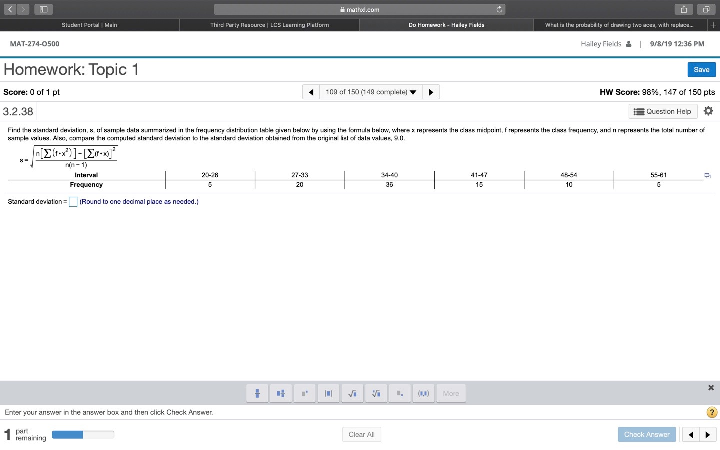 Solved mathxl.com Student Portal | Main Third Party Resource | Chegg.com