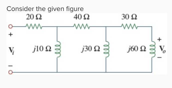 Solved Calculate the phase shift of the given circuit if Vi | Chegg.com