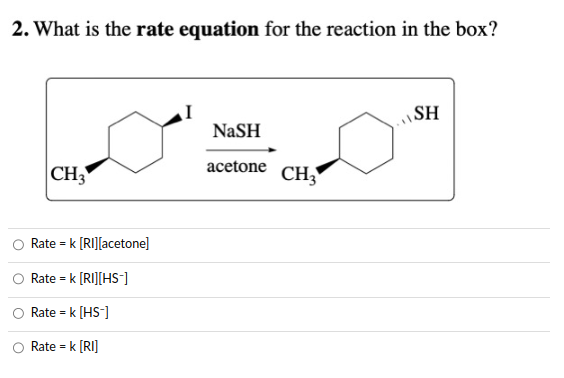 Solved 2. What is the rate equation for the reaction in the | Chegg.com