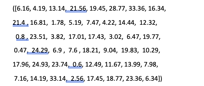 Solved Use Numpy functions on the array from problem 1, to | Chegg.com