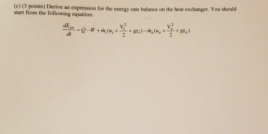 Solved (c) (3 points) Derive an expression for the energy | Chegg.com