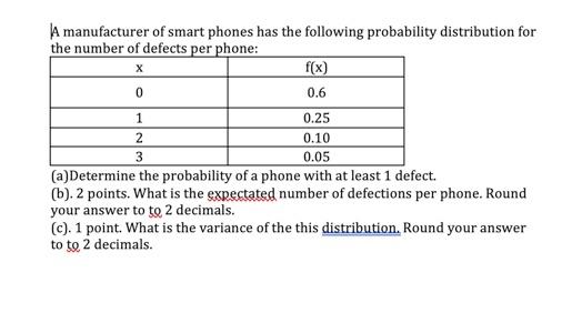 Solved X A manufacturer of smart phones has the following | Chegg.com