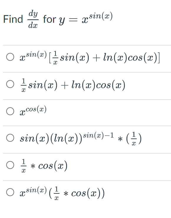 Find dydx ﻿for | Chegg.com