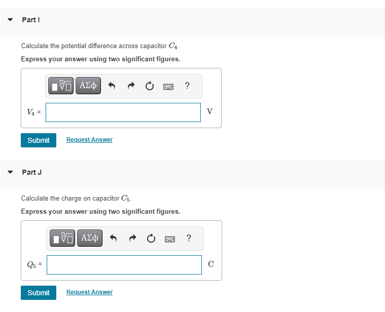 Solved Calculate the potential difference across capacitor | Chegg.com