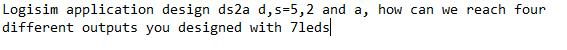Solved Logisim application design ds2a d, s=5,2 and a, how | Chegg.com