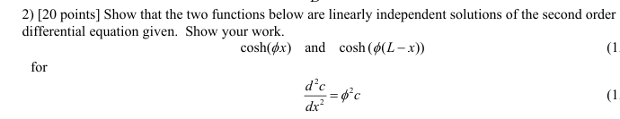 Solved [20 ﻿points] ﻿Show that the two functions below are | Chegg.com