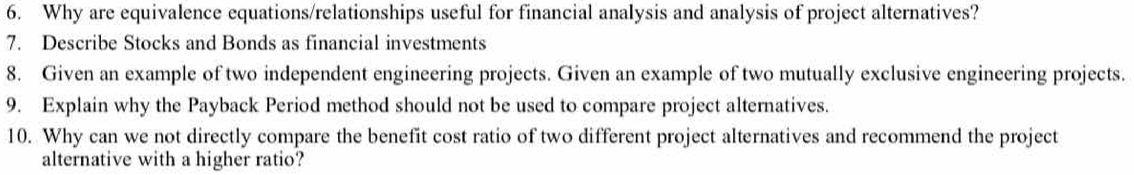 Solved 6. Why are equivalence equations/relationships useful | Chegg.com