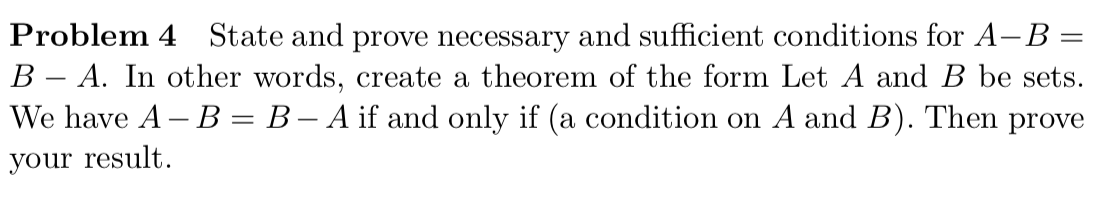 Solved Problem 4 State and prove necessary and sufficient | Chegg.com