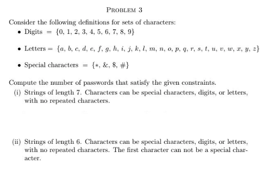 Solved - Digits ={0,1,2,3,4,5,6,7,8,9} - Letters | Chegg.com