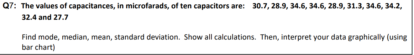 Solved Q7: The values of capacitances, in microfarads, of | Chegg.com