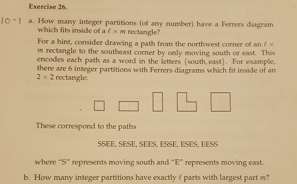 Exercise 26 o-I a. How many integer partitions (of | Chegg.com